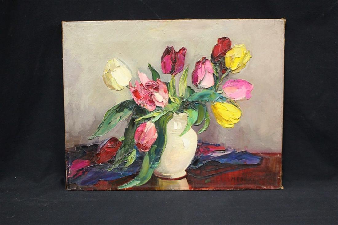 Mary E. Oddie 20th Century Oil On Canvas: