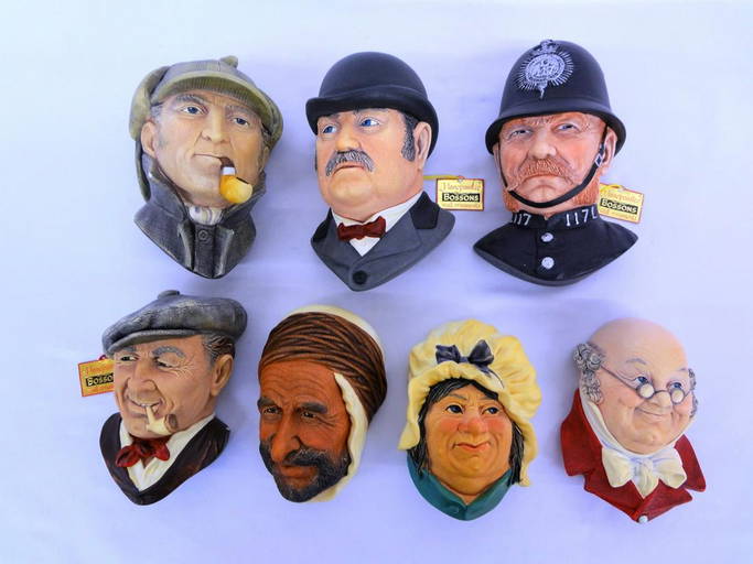(7) Bosson's Chalkware Heads