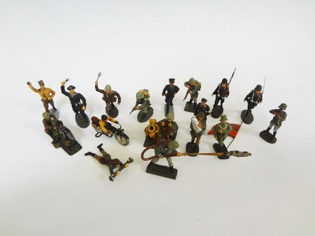 (18) German Lineol And Elastolin Toy Soldiers