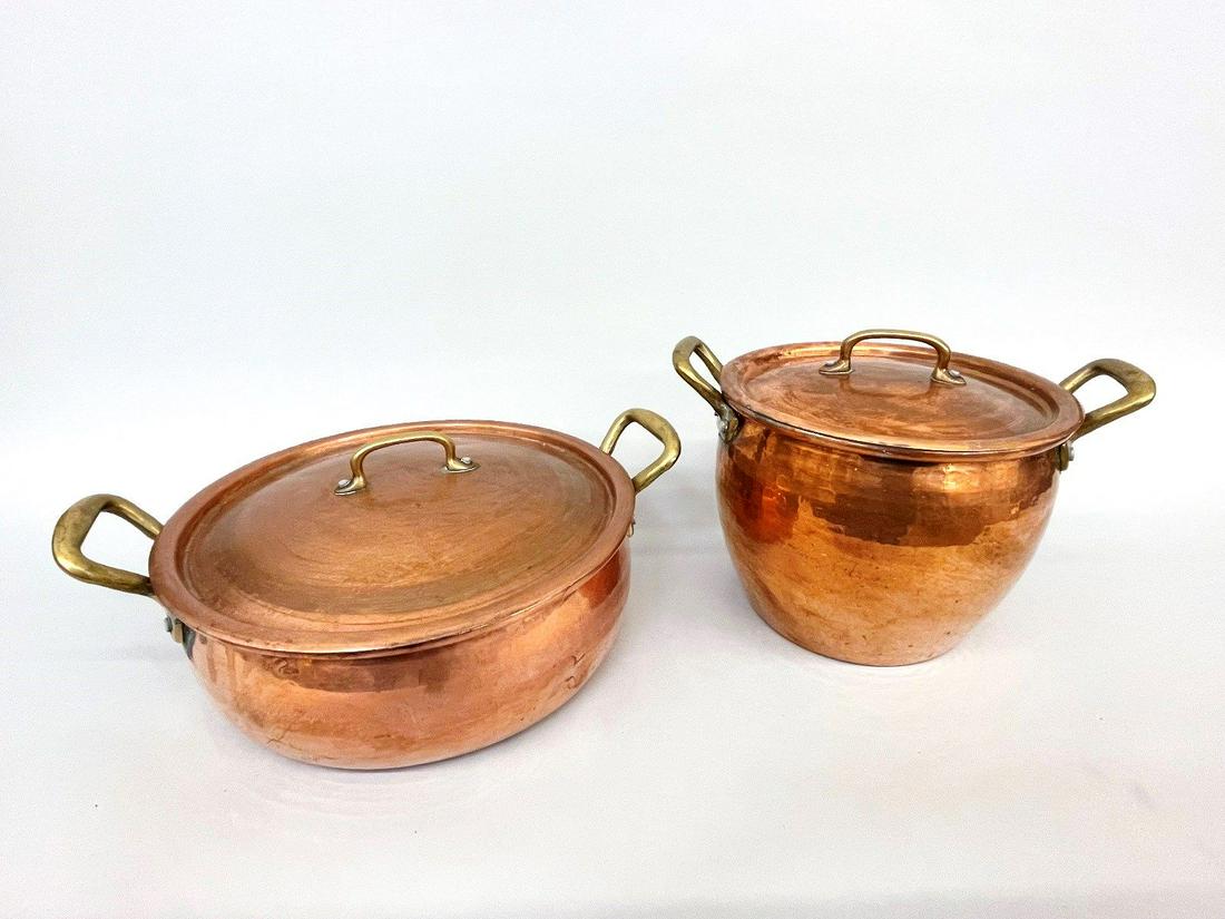 (2) Ruffoni Italy Copper 2 Handle Pots (#0465) on Jan 29, 2022 | Dana J ...