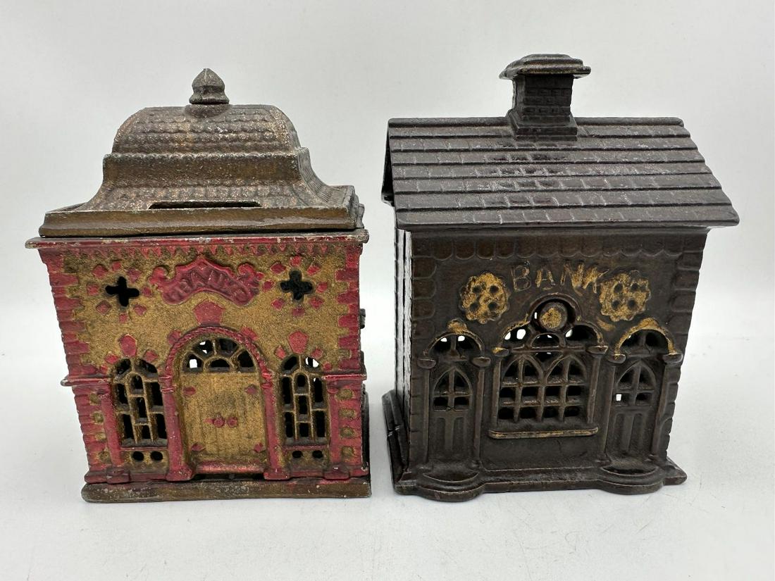 (2) Cast Iron Bank Building Still Banks