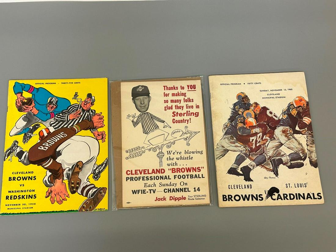 (2) Cleveland Browns Game Programs 1958, 1960