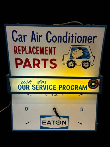 Eaton Car Ac Replacement Parts Light Up Advertising Sign And Clock