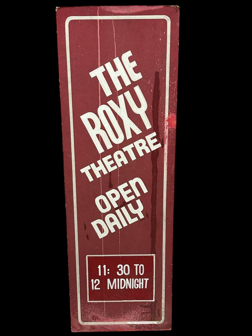 The Roxy Theater Cleveland, Ohio Oversize Display Advertisement Auction
