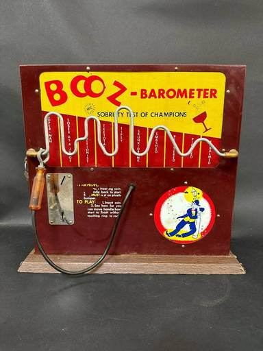 1950's Booz Barometer Coin Operated Sobriety Bar Machine Game