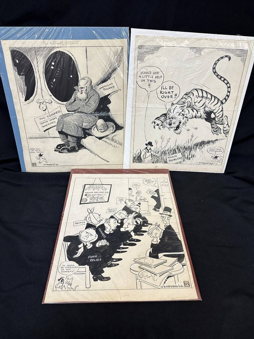 (3) Robert Satterfield (cleveland Press Cartoonist) Original Story ...