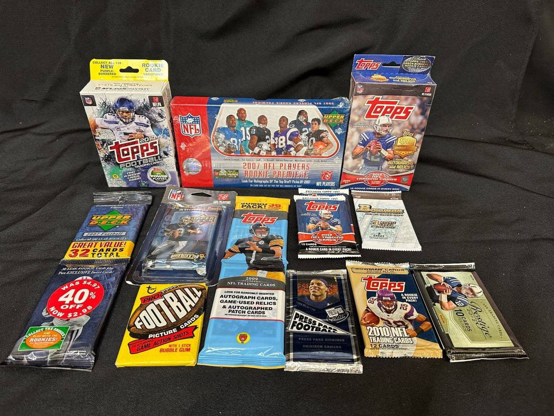 (13) Nfl Football Unopened And Sealed Boxes And Packs Auction