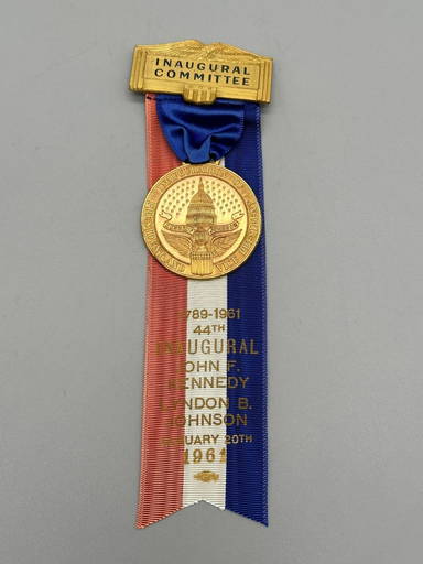 1961 Inaugural Committee Ribbon For Jfk And Lbj