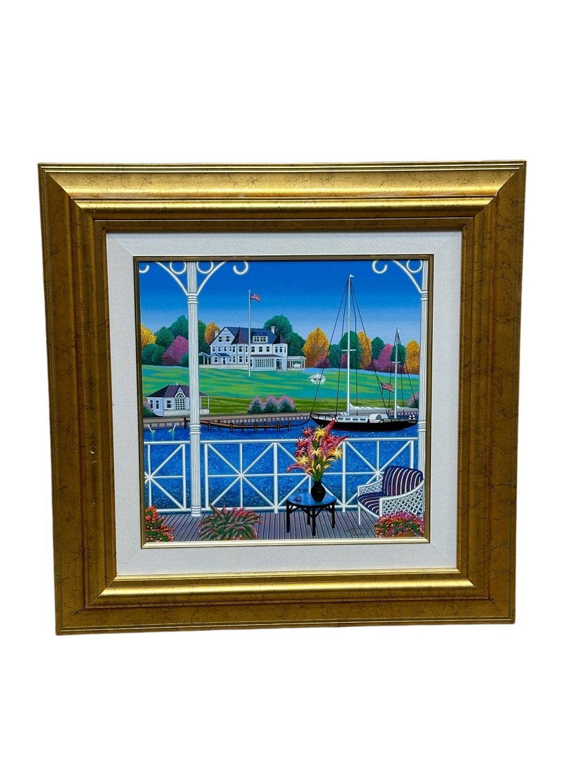 Francois Fanch Ledan Serigraph "east Coast Atmosphere Ii" 2001 Auction