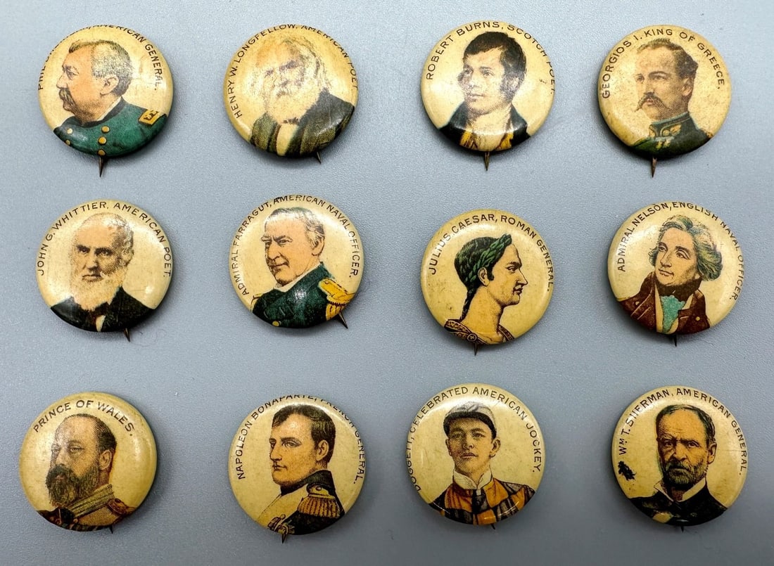 Antique Celluloid Pinbacks From American Pepsin Gum Co. Auction