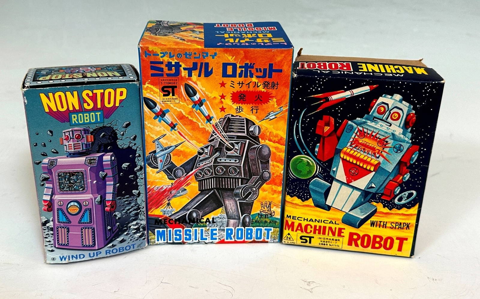 (3) Japanese Robots In Original Boxes Auction