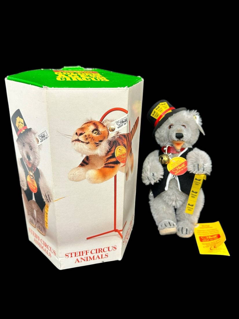 Steiff Golden Age Of Circus 1991 Teddy Bear Ticket Seller Auction