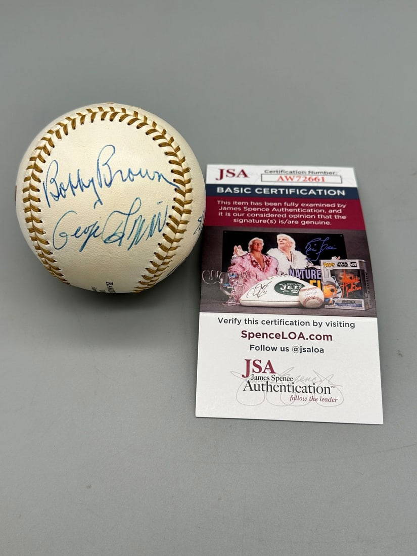 Bobby Brown Signed 1991 Gold Gloves Baseball With 3 Others Jsa Basic ...