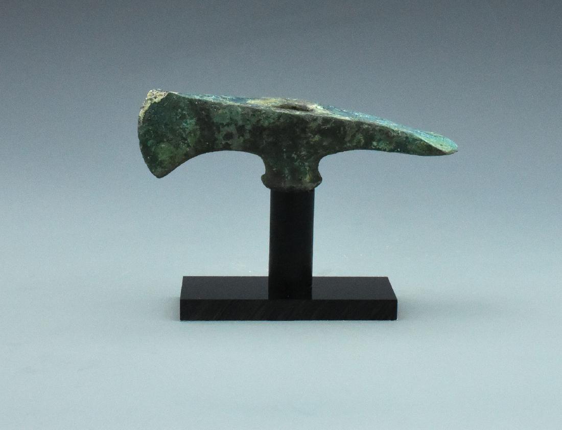 Bronze Socketed Axe Head On Stand