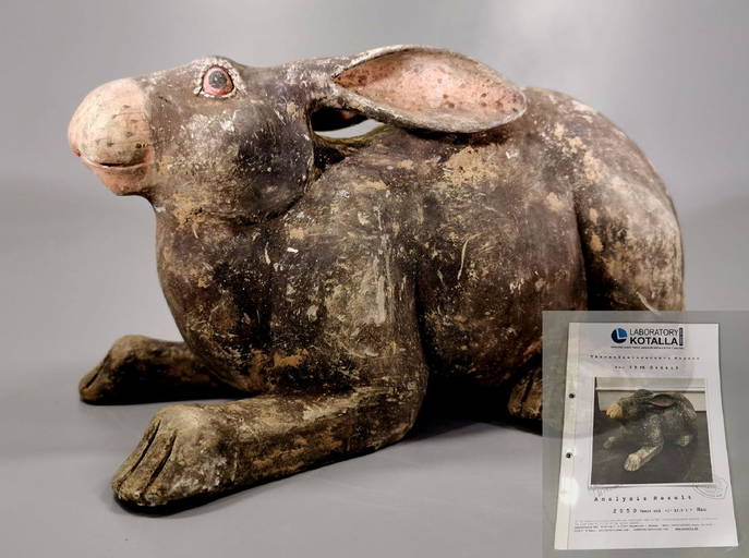 CHINESE HAN BLACK TERRACOTTA RABBIT- TL TESTED - Jul 06, 2019 | Apollo ...