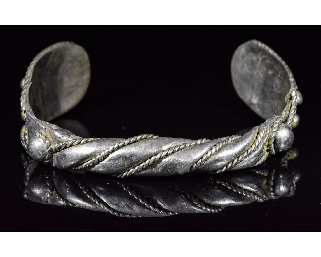 Viking Twisted Silver Bracelet