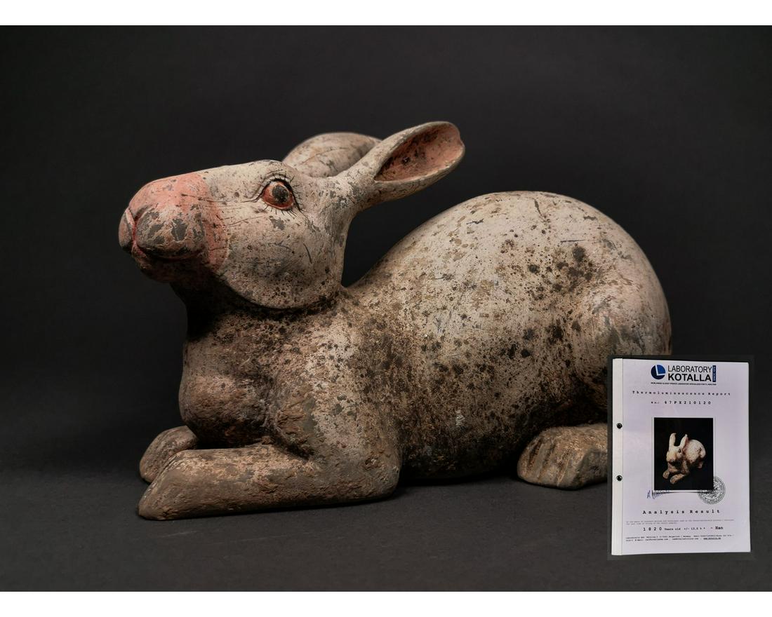 CHINESE HAN DYNASTY TERRACOTTA WHITE RABBIT - TL TESTED - May 02, 2021 ...