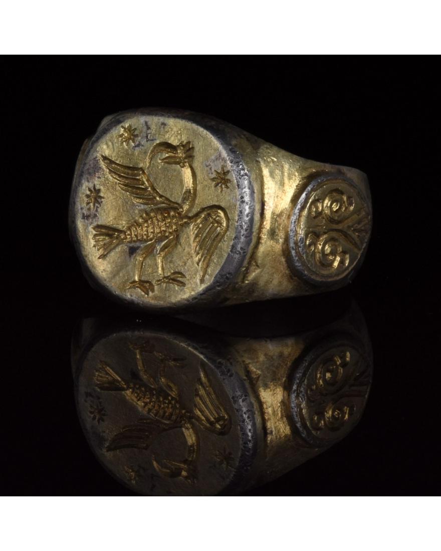 MASSIVE MEDIEVAL SILVER GILT RING WITH EAGLE - Oct 04, 2020 | Pax ...