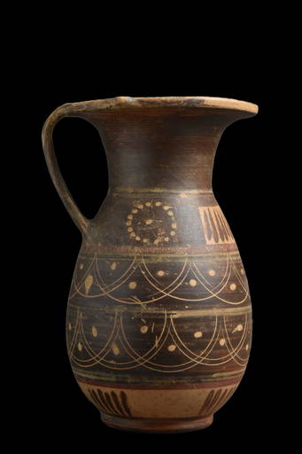 Etrusco Corinthian Ceramic Olpe Pitcher Ex. Museum