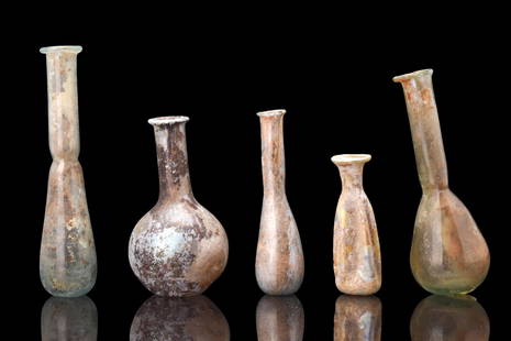 Collection Of Roman Glass Bottles