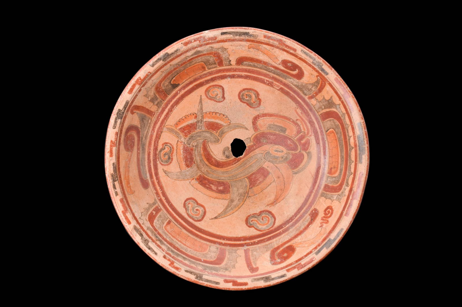 Mayan Polychrome Plate Auction