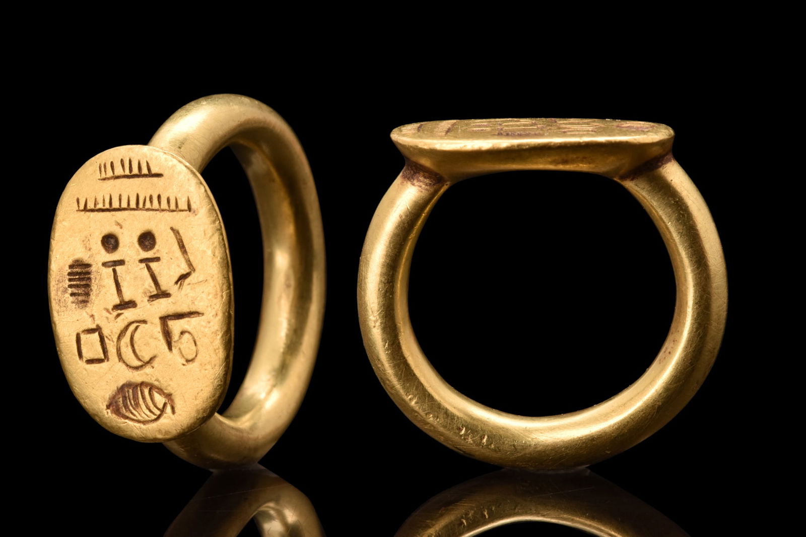 Phoenician Gold Ring With Glyphs Auction