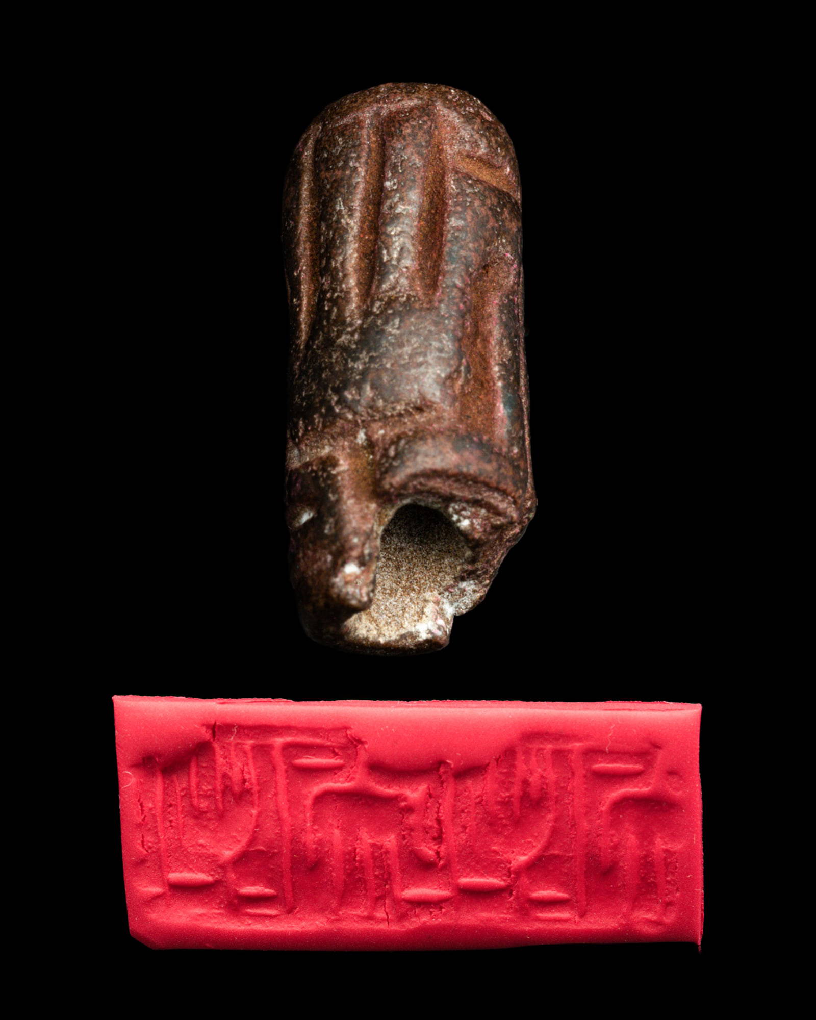 Egyptian Black Steatite Cylinder Seal Auction