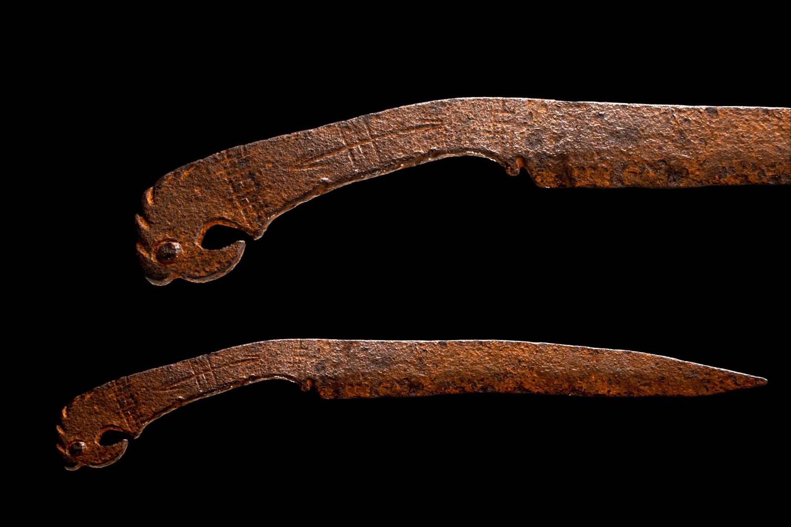 Viking Era Dagger With Bird Head Finial Auction