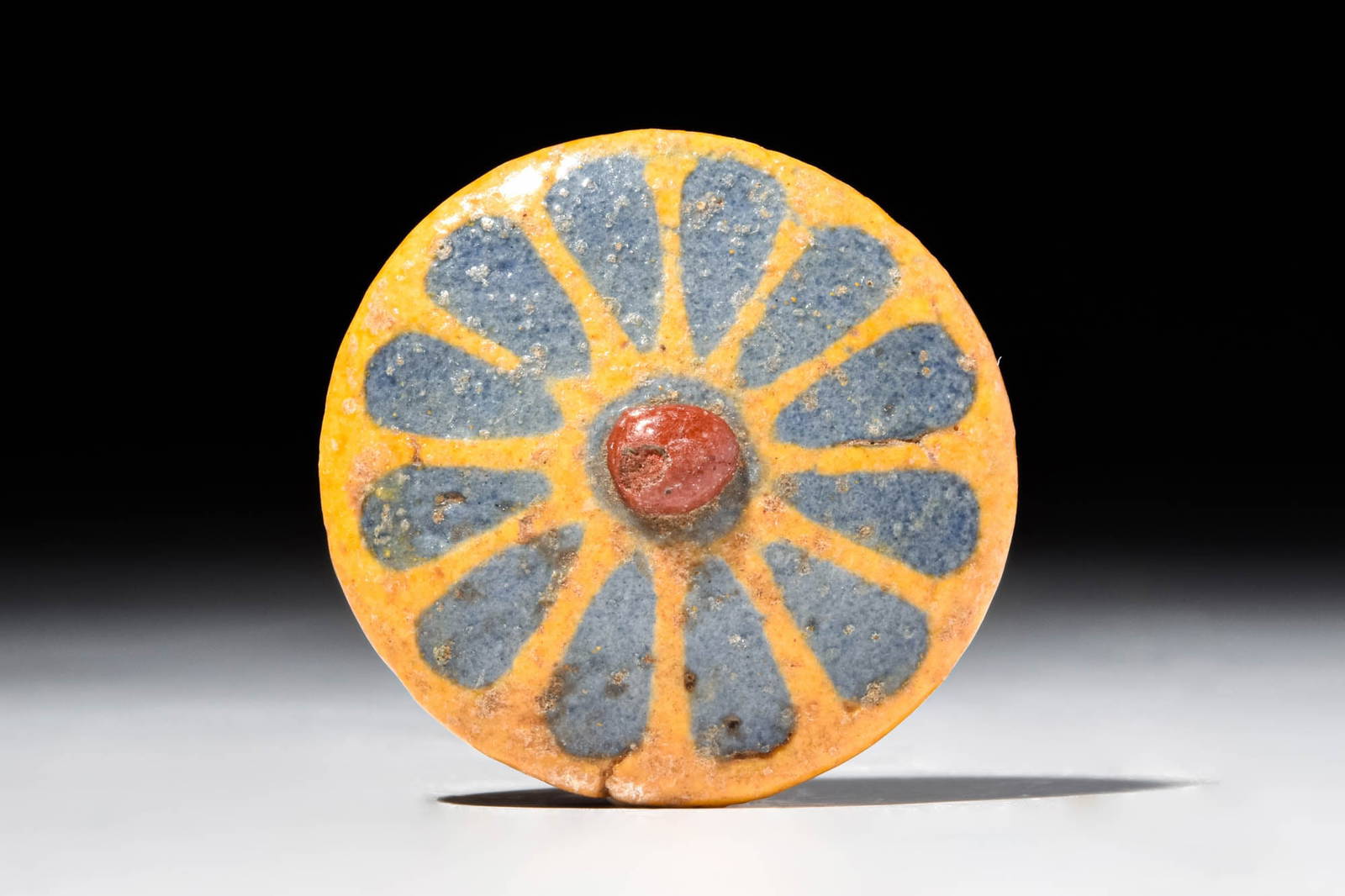 Egyptian New Kingdom Faience Rosette Inlay Auction
