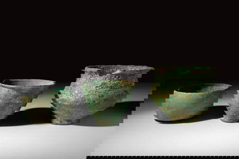 Eleven Etruscan Bronze Vessels Auction