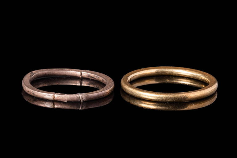 Roman Pair Of Electrum Silver Rings