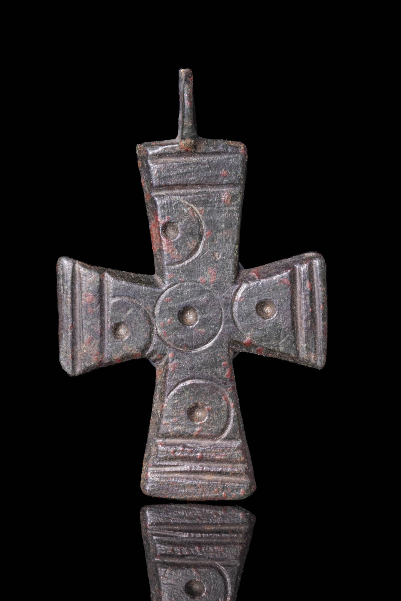 Byzantine Bronze Cross With The 5 Wounds Of Christ Auction