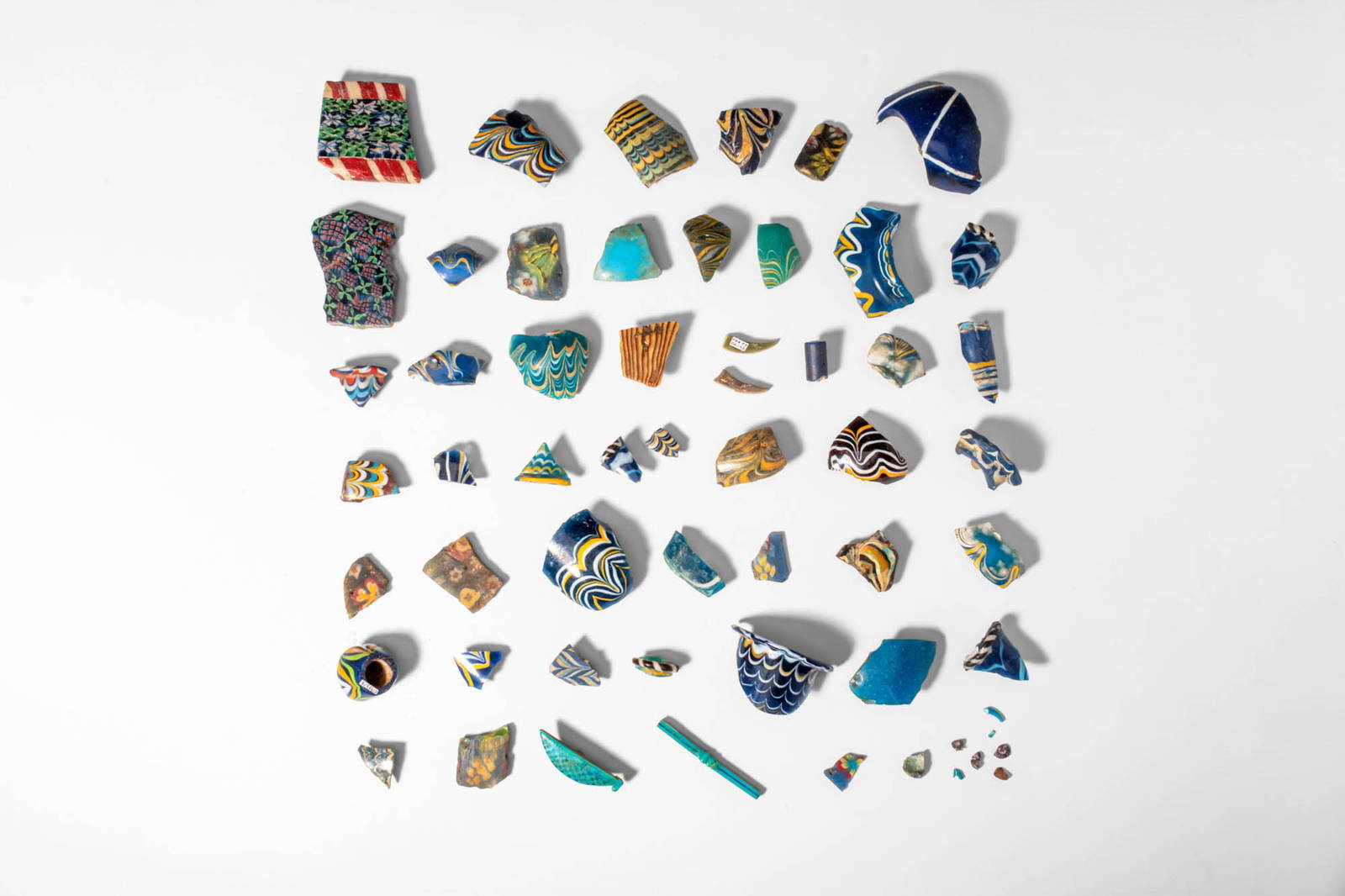 Large Collection Of Roman Glass Fragments Auction