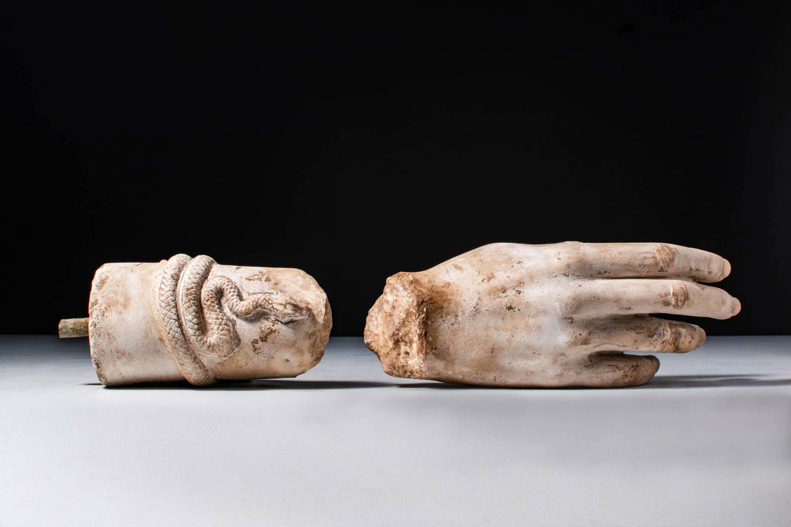 Romano-egyptian Marble Arm And Hand Of A Lifesize Statue Auction