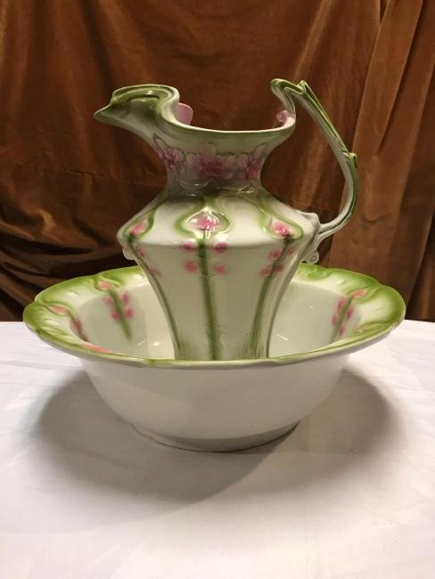 Vintage Pitcher & Wash Bowl Basin Set and Ironstone