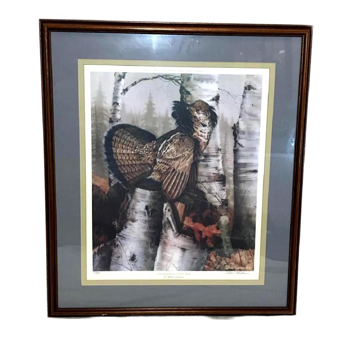 Sharon Anderson Signed Print Drumming Grouse