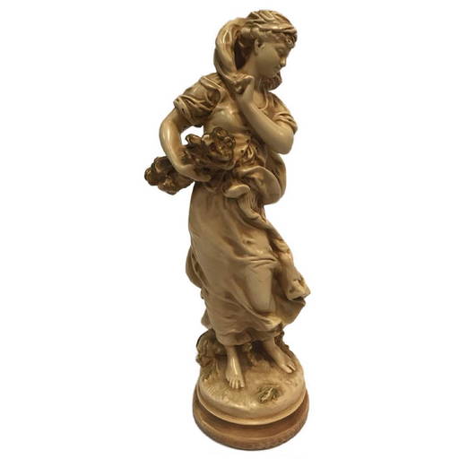 1 Hippolyte Moreaur Alexander Backer Chalkware Statues