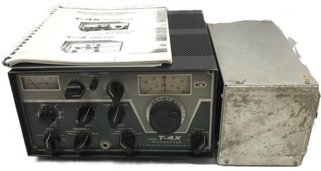 Drake Ham Radio Transmitter T-4X with Power Supply