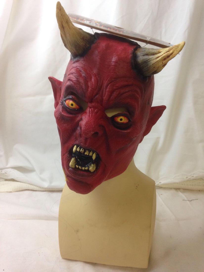 Nos Latex Halloween Mask Red Devil