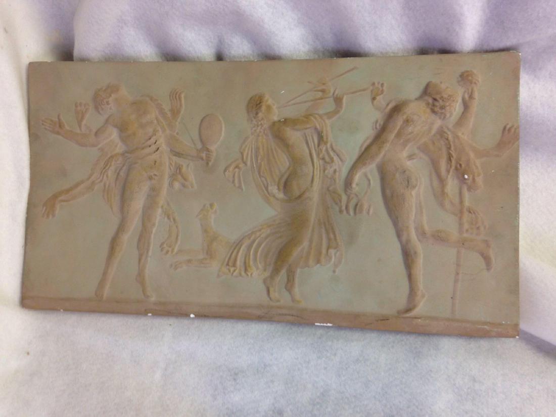 plaster relief sculpture nymphs with spirit animals