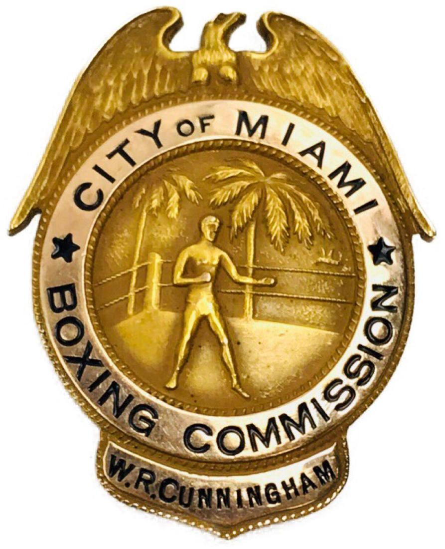 Rare Vintage Obsolete City of Miami Boxing Commission