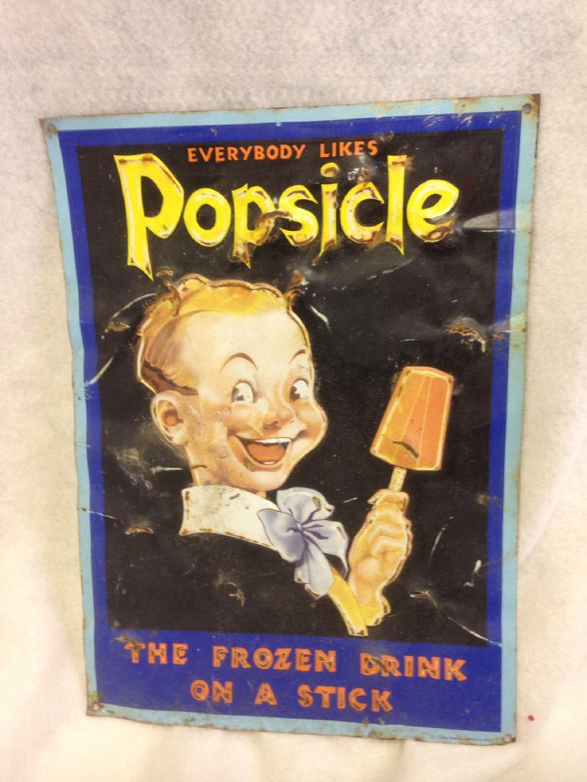Vintage POPSICLE Brand tin sign
