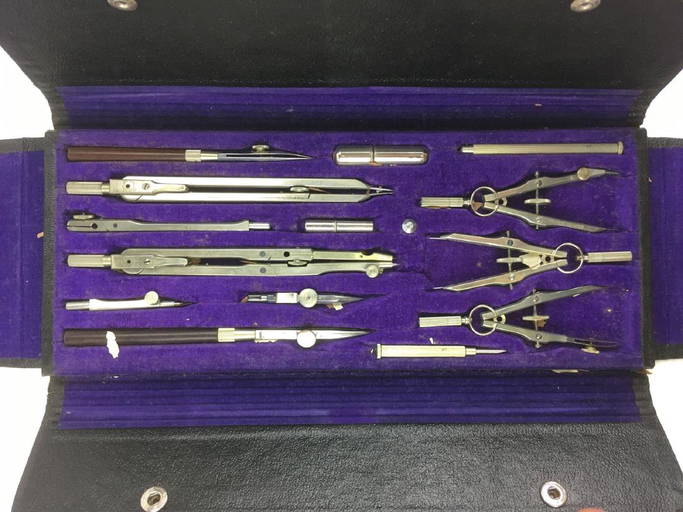 Vintage Compass Precision Instruments Drafting Tool Set
