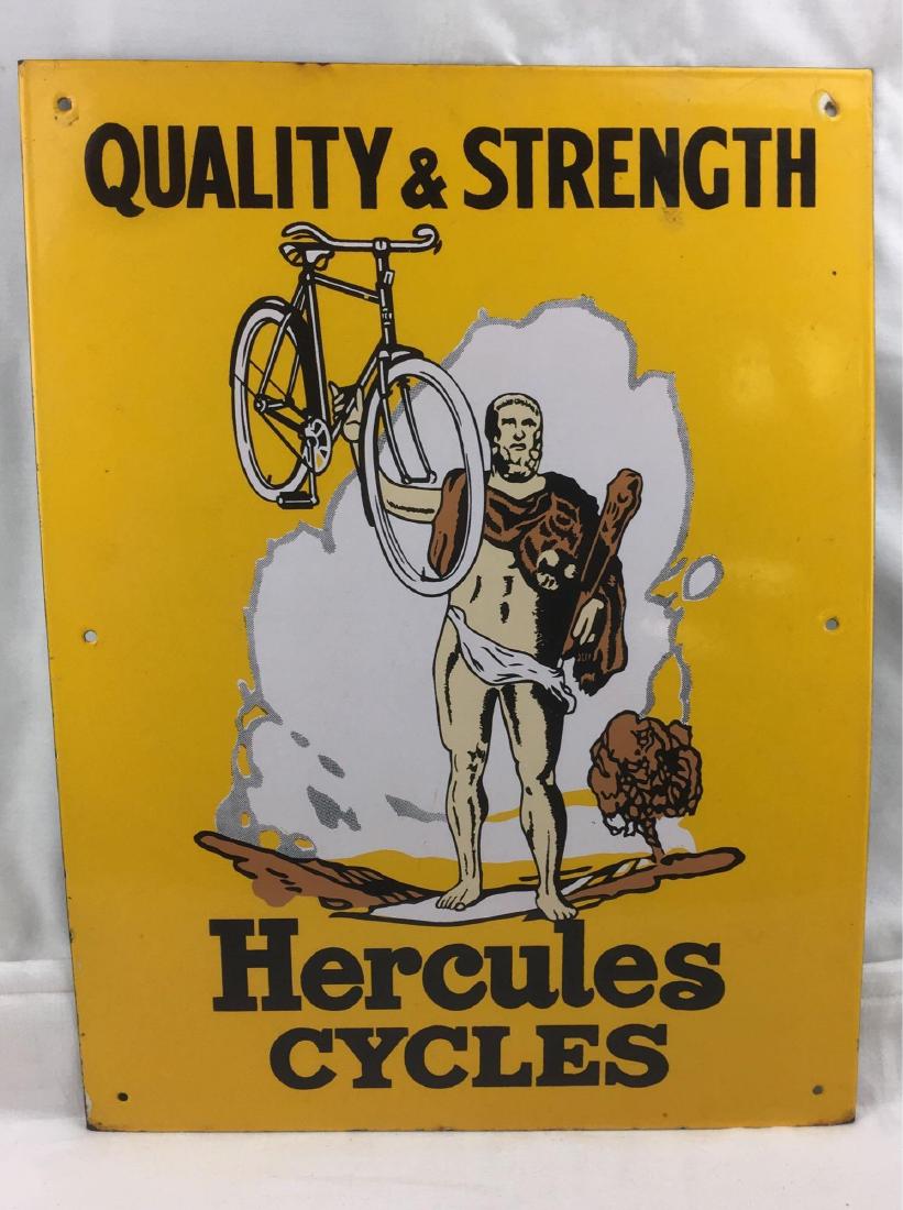 British Hercules Bicycles Enamel Steel Sign