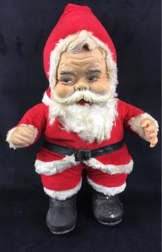Vintage Rushton Santa Clause Doll, Circa 1950's