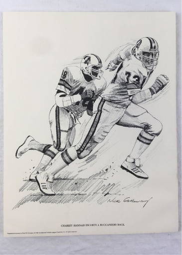 Collection Of Nick Galloway Tampa Bay Bucs Prints, 1981