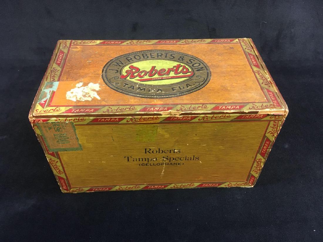 Antique JW Roberts and Son Cigar Box