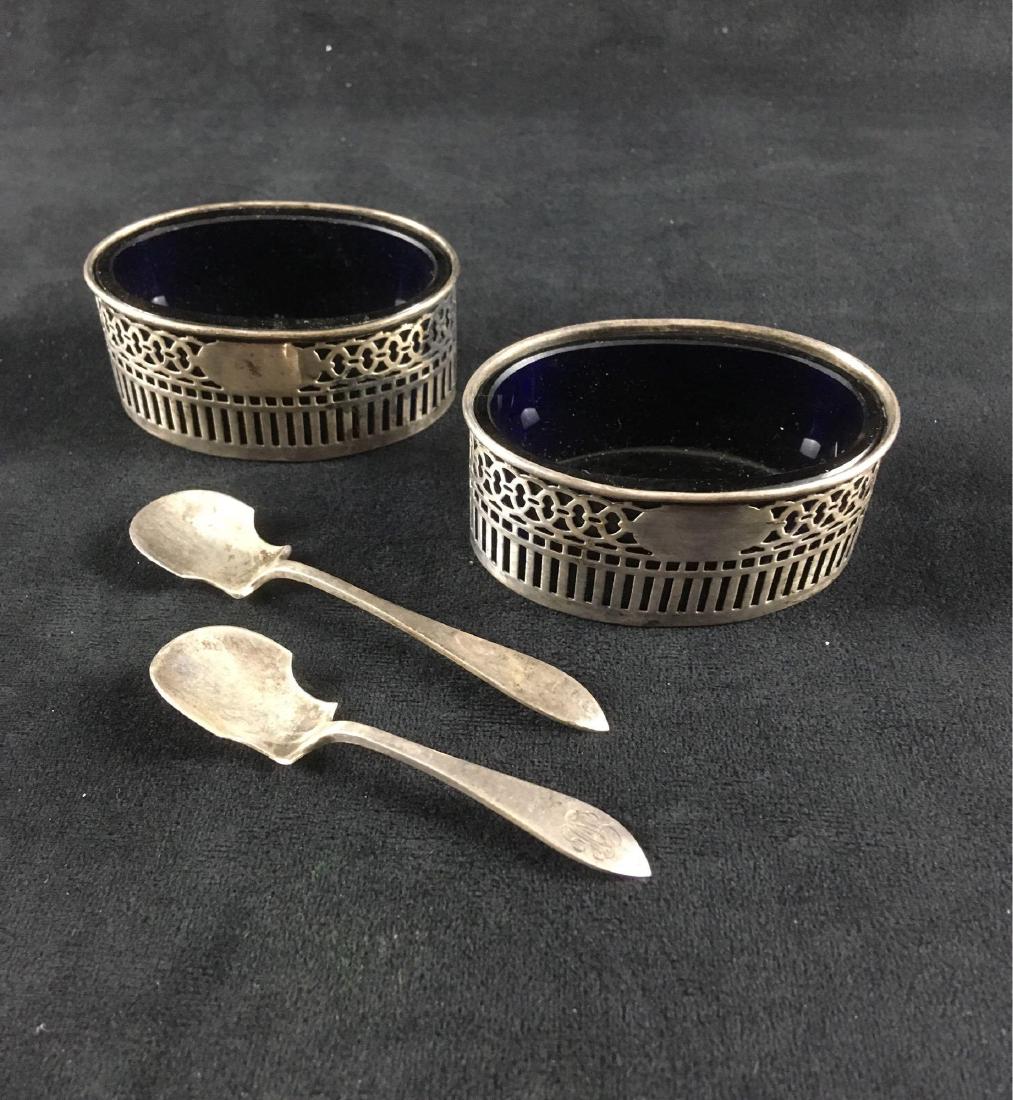 Antique Sterling Silver Salt Cellar Dish Lot