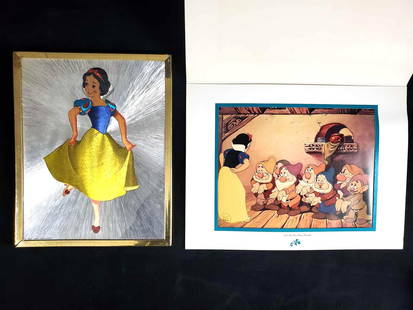 Two Framed Disney Snow White Items
