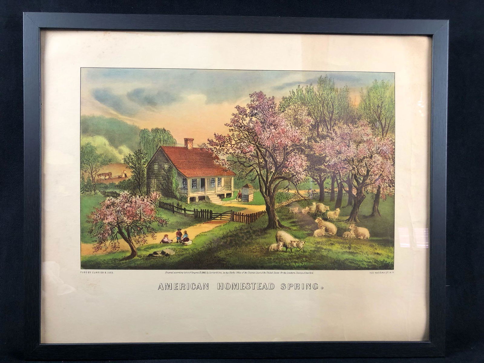 Framed American Homestead Spring Pubo by Currier & Ives - Jul 30, 2020 ...
